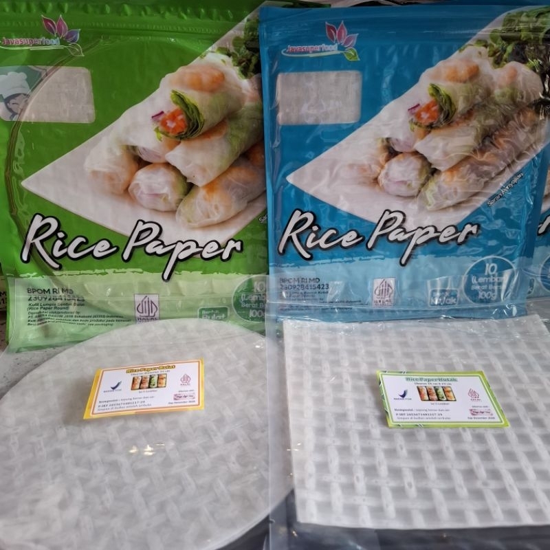 Jual Rice paper 10lembar rice paper 5lembar rice paper bulat dan kotak ...