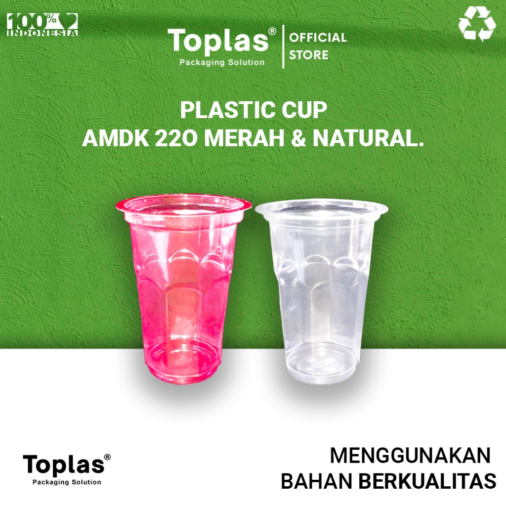 Jual Cup AMDK FU AMDK 220 ml (isi 50)/ Gelas Plastik AMDK / Cup Bening ...