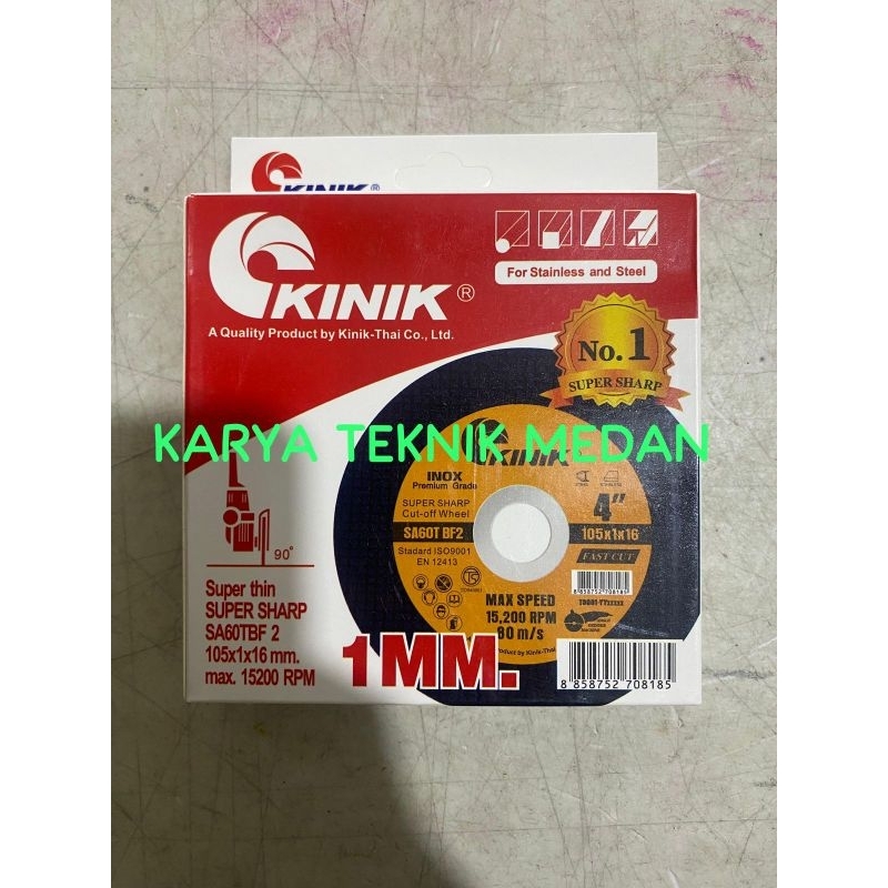 Jual KINIK BATU GERINDA POTONG BESI | CUTTING DISC KINIK 4" x 1mm ...