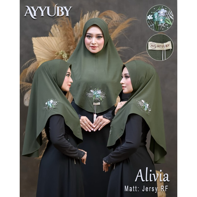 Jual Hijab Instan Alivia Bordir Bunga 3 Softped Antem Jersey RF ...
