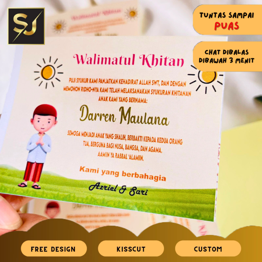 Jual STIKER SYUKURAN KHITANAN / STIKER KHITANAN NASI BOX / STIKER ...