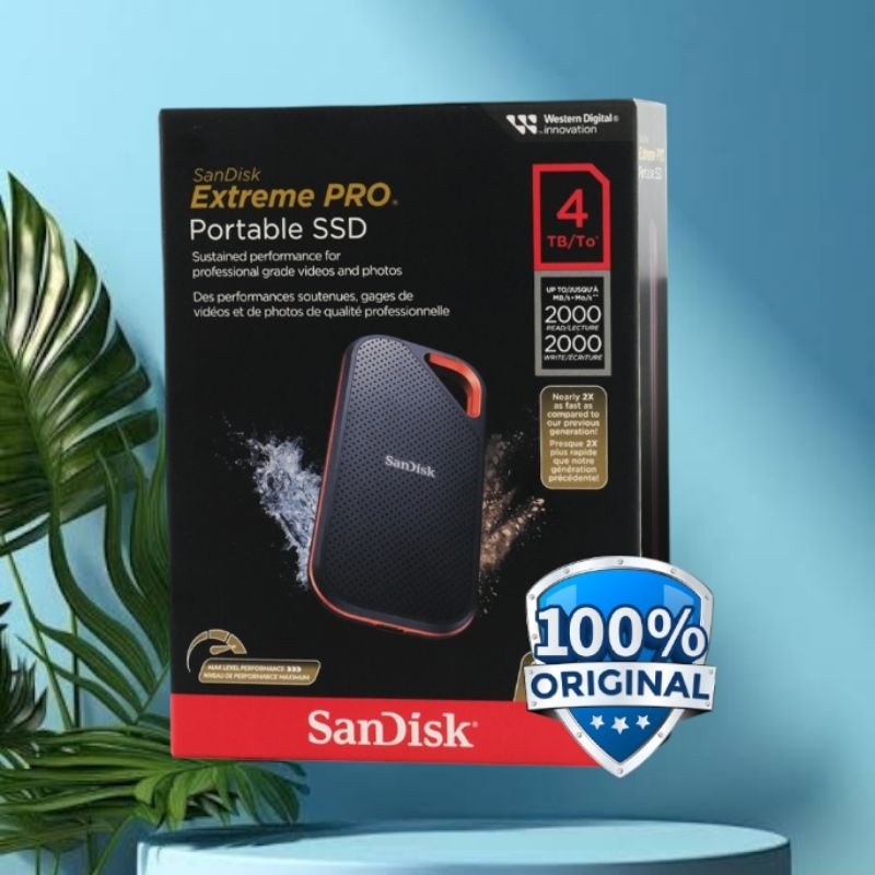 Jual SanDisk Extreme PRO Portable SSD 2000MB/s USB Type C 3.2 4TB - SDSSDE81 - Black | Shopee ...
