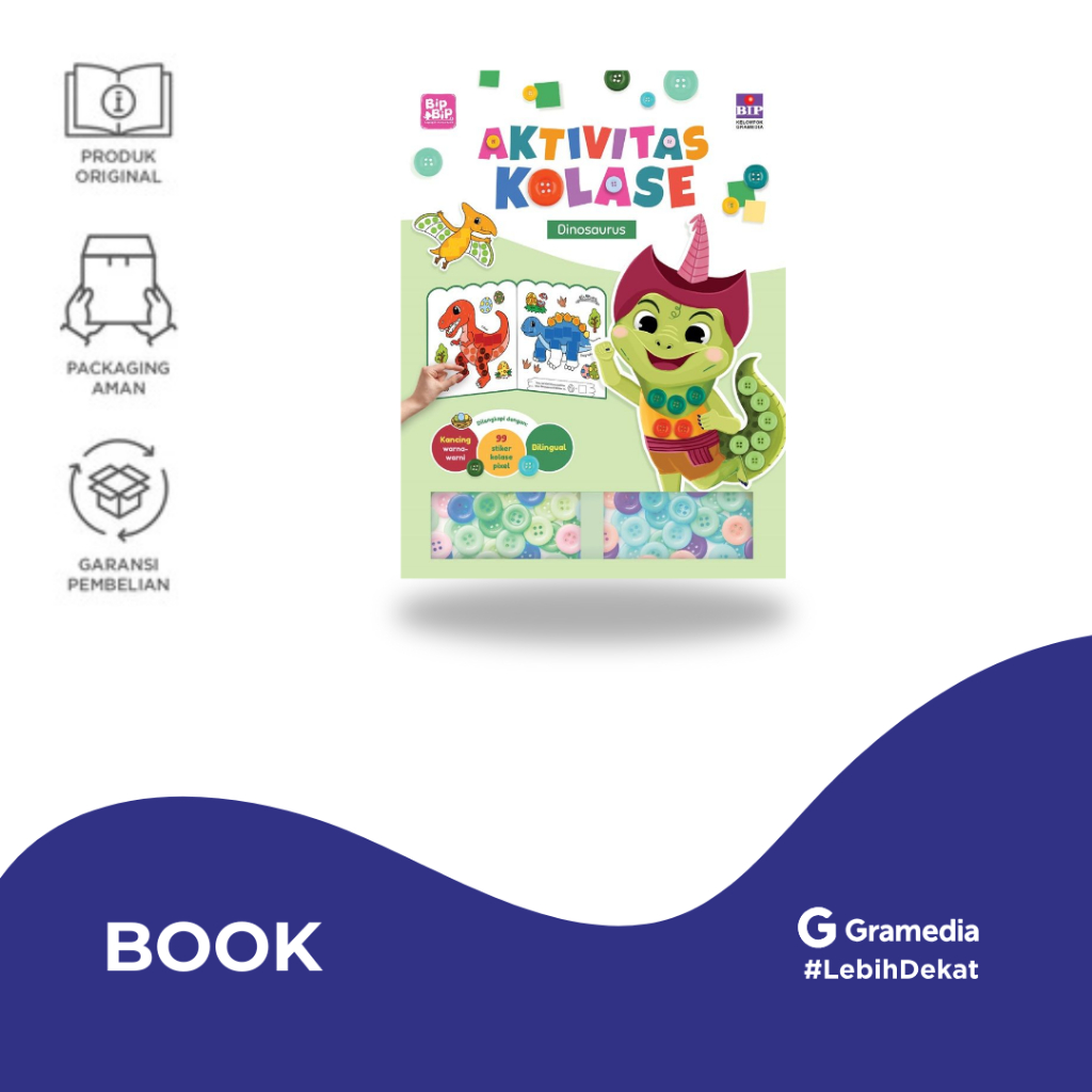 Jual Aktivitas Kolase Bip Bip & Sahabat Nusantara Dinosaurus - Gramedia Jember | Shopee Indonesia
