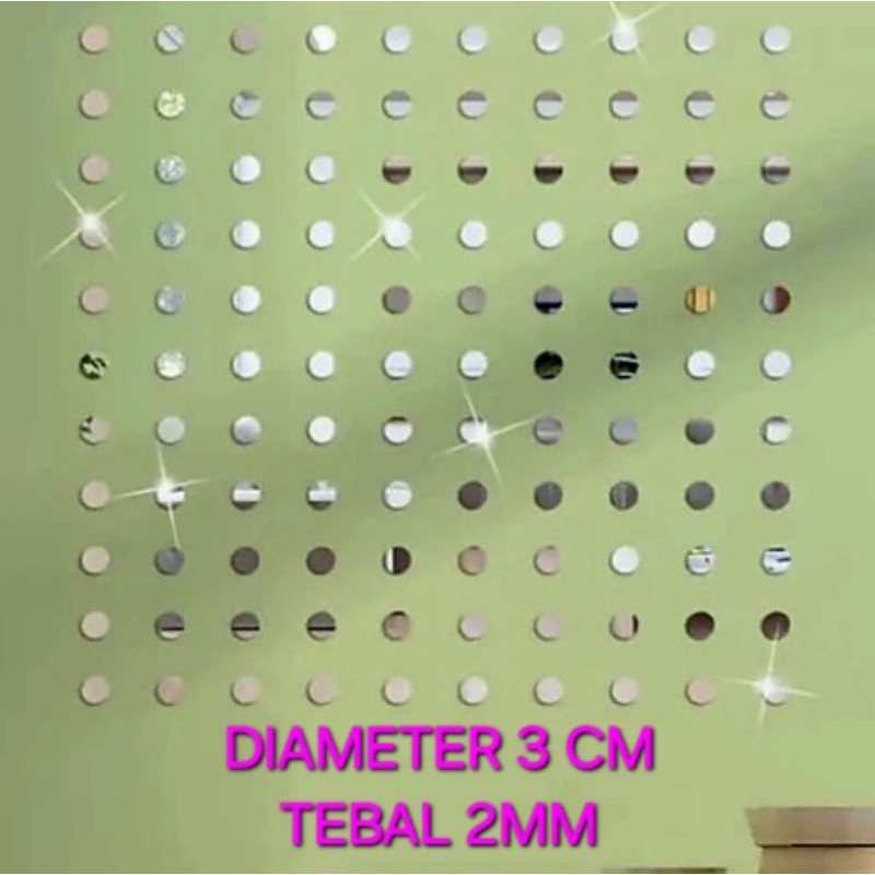 Jual Cermin Kaca Bulat Mini Diameter 3 Cm 25pcs Kaca Aesthetic Bahan ...