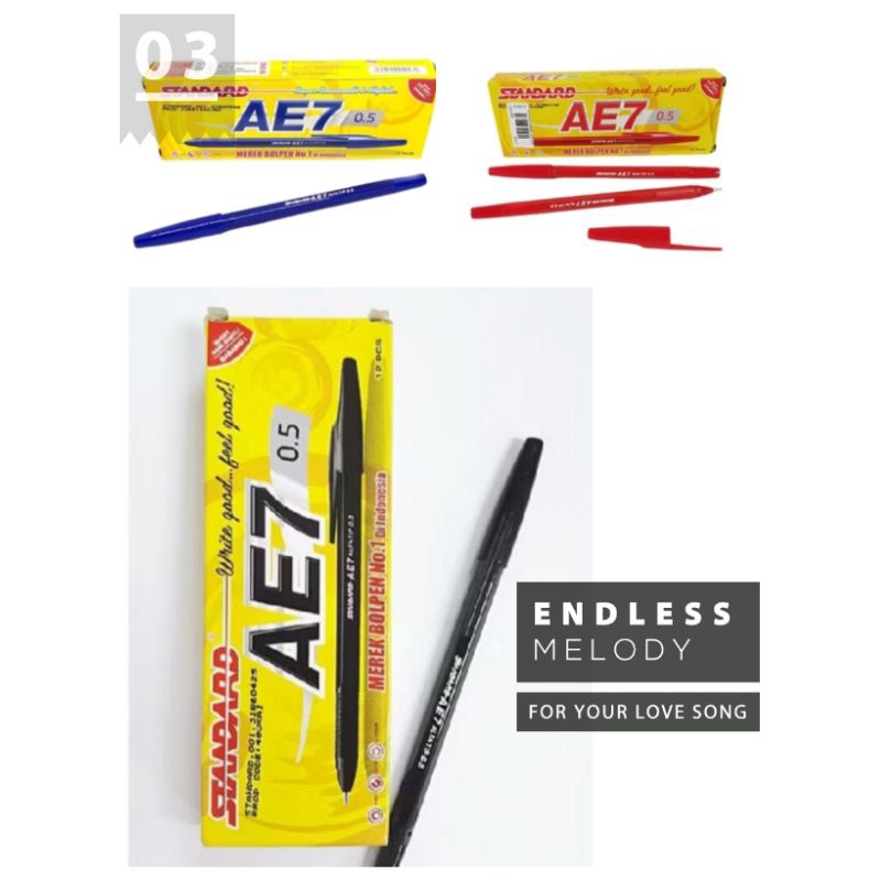 Jual pulpen standard AE 7 1/2 pack (6pcs) termurah | Shopee Indonesia