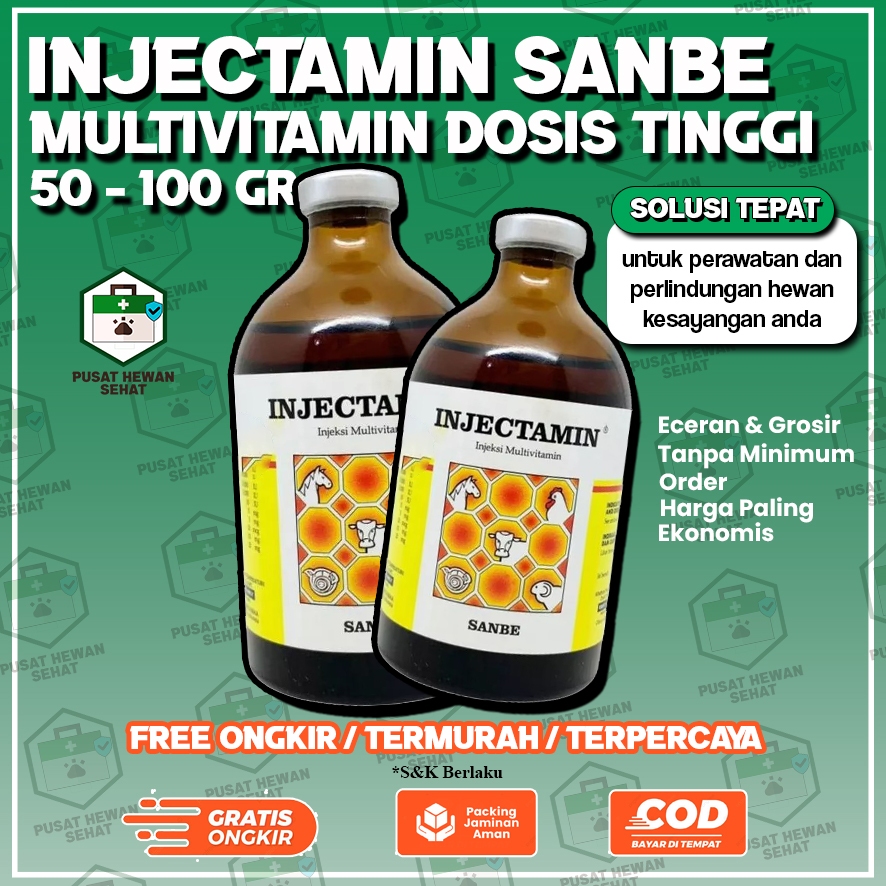 Jual INJECTAMIN SANBE 50 ML 100 ML - Multivitamin Dosis Tinggi Untuk ...