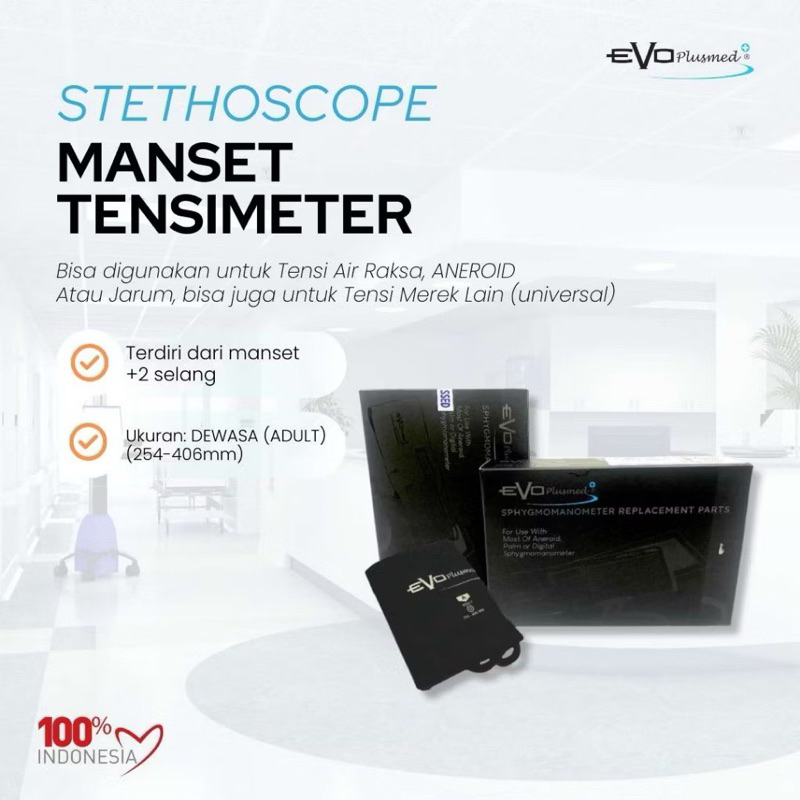 Jual Manset Tensimeter Aneroid Evoplusmed atau Sparepart Manset Tensi ...