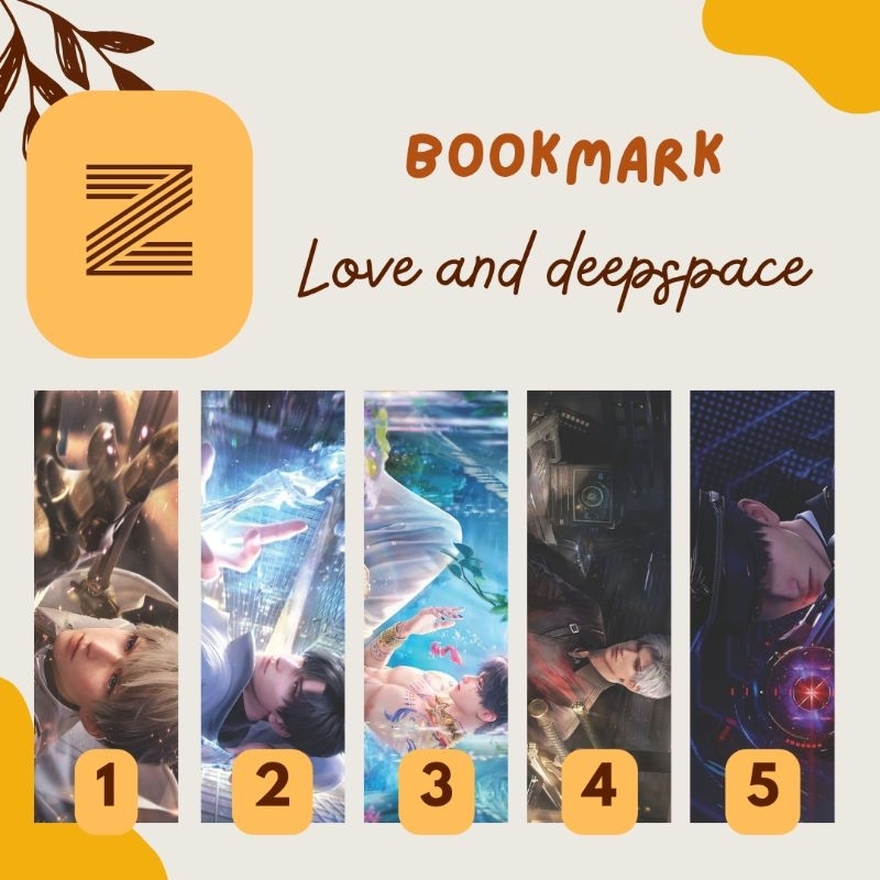 Jual Bookmark Love And Deepspace 310 gsm Waterproof Pembatas Buku ...