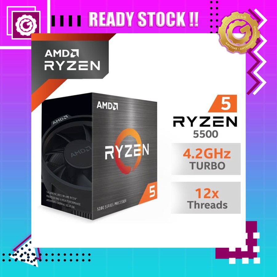 Jual Processor AMD RYZEN 5 5500 BOX 6-Core 12-Thread | Shopee Indonesia