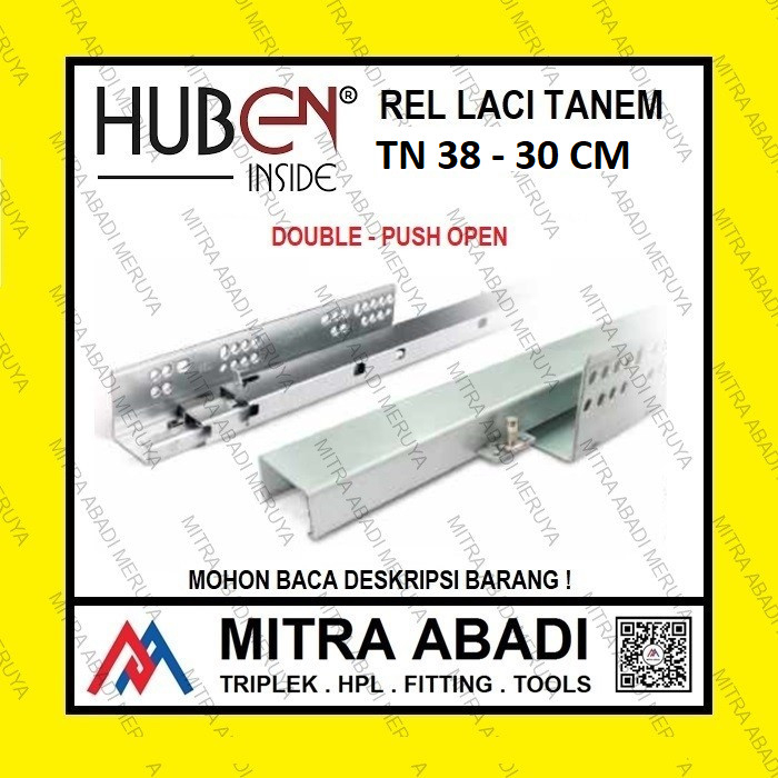 Jual Rel Laci Tandem HUBEN 30 cm Rel Tandem Push Open HUBEN TD-28 ...