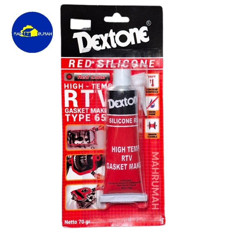 Jual Lem Silikon MERAH RED Lem Paking Mesin Tahan Panas - DEXTONE RED ...