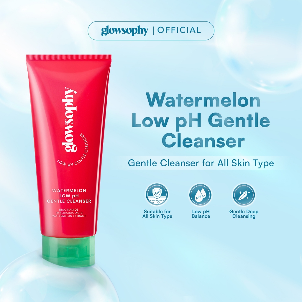 Jual Glowsophy Watermelon Low pH Gentle Cleanser sabun cuci muka facial wash All Skin Type ...