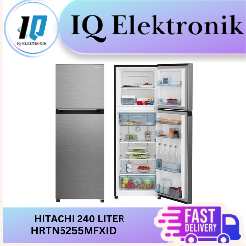 Jual HITACHI HRTN5255MFXID KULKAS 2 PINTU 240 LITER INVERTER SURROUND COOLING | Shopee Indonesia