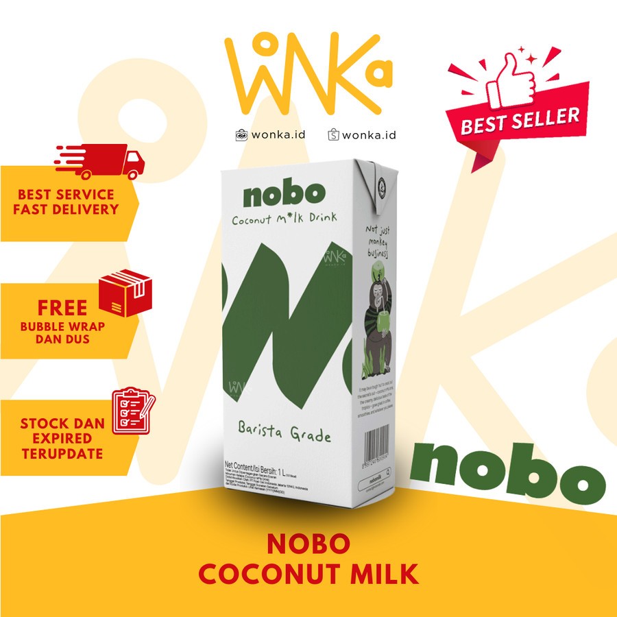 Jual Nobo Coconut Milk Barista Grade 1L - Susu Kelapa Nobo 1000 ml ...