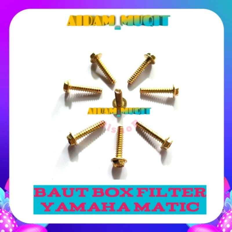 Jual 50 PCS Baut GOLD Baut Box Filter Yamaha Mio soul Mio sporty J M3 ...
