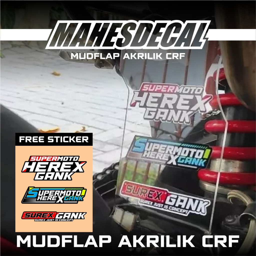 Jual Mudflap CRF 150L Akrilik Cover Mika Akrilik Mud Flap Penahan ...
