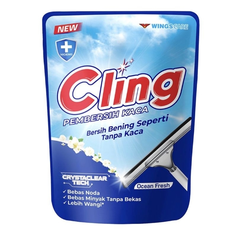 Jual CLING Pembersih Kaca Ocean Fresh Refill 400 ML | Shopee Indonesia