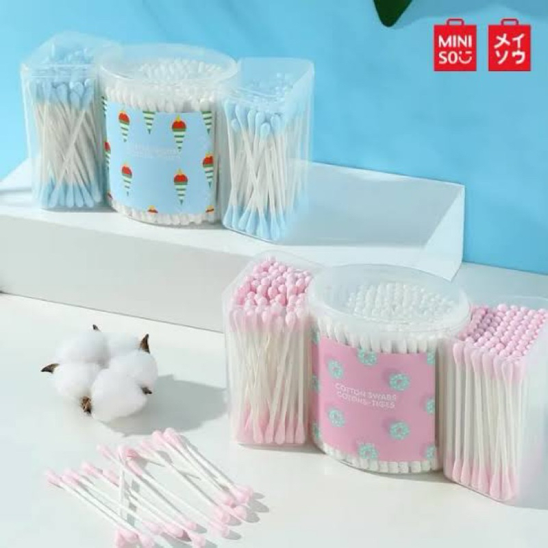 Jual MINISO COTTON SWABS COTTON BUDS 300pcs | Shopee Indonesia