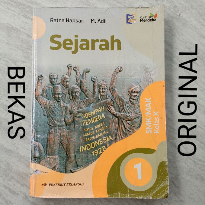 Jual Buku Sejarah Kelas X 10 1 SMK MAK Penerbit Erlangga Kurikulum Merdeka - Ratna Hapsari ...