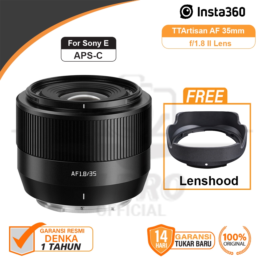 Jual TTArtisan AF 35mm F1.8 Mark II Auto Focus Lens For Sony E Mount 35 mm F/1.8 Resmi | Shopee ...