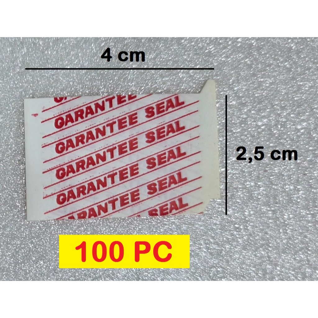 Jual segel plastik tulisan garantee seal garansi tutup botol kaca ...