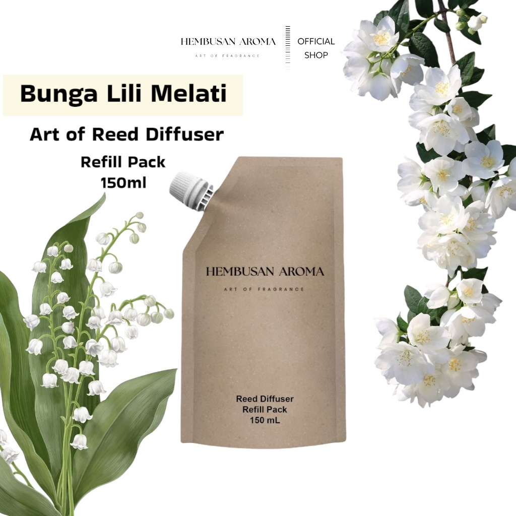 Jual Hembusan Aroma Reed Diffuser Bunga Lily Jasmine Pengharum Ruangan ...
