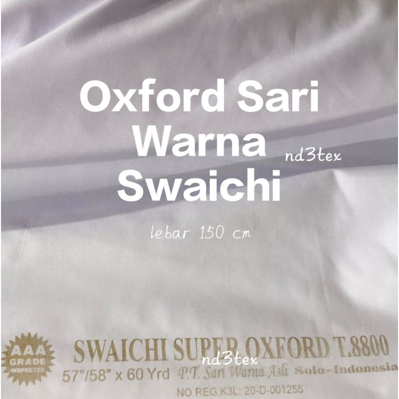 Jual Oxford Sariwarna SWAICHI / Osfor SARIWARNA Warna Putih Tebal Lebar ...