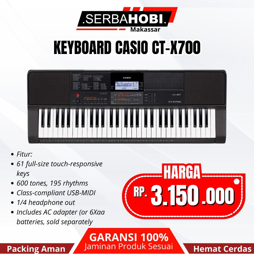 Jual KEYBOARD CASIO CT-X700 / CASIO CTX700 / HARGA TERJANGKAU | Shopee ...