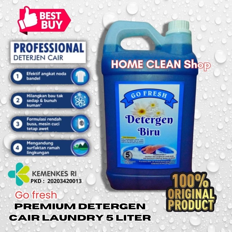 Jual Go Fresh premium detergen matic biru 5 liter | Shopee Indonesia