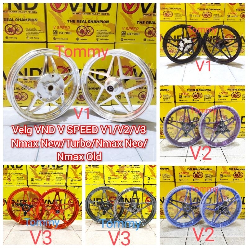 Jual Velg VND V Speed Nmax Old / Nmax New Neo Turbo Pelek VND Vspeed Bintang Nmax 185/215-14 ...