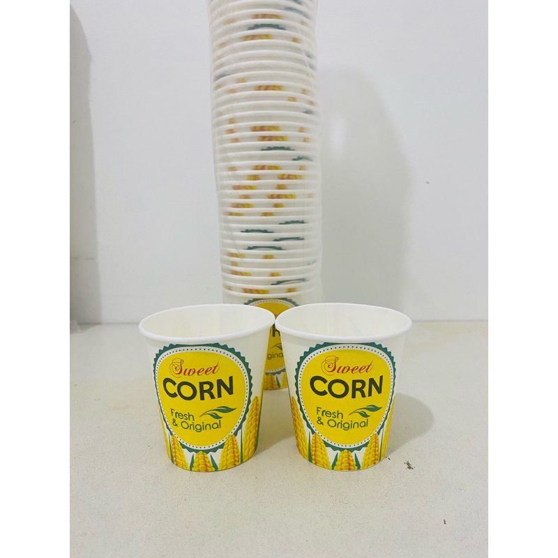 Jual Paper Cup 6,5oz Motif Jagung / Gelas Jasuke / Pop Corn Sweet Isi ...