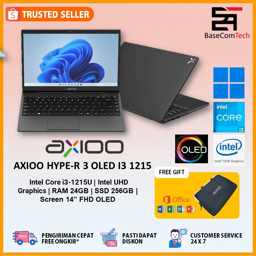 Jual Axioo Hype-R 3 Oled I3 1215 24GB 256GB 14.0FHD BLK (UNDER 1KG ...