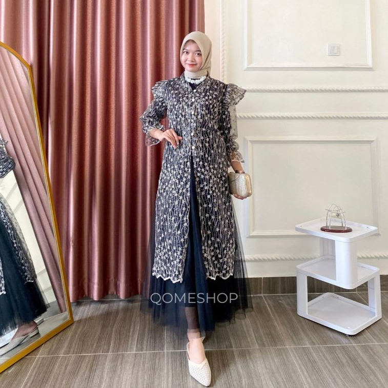Jual QOME - Tunik Bruklat / Tunik Ellea / Tunik Lebaran | Shopee Indonesia