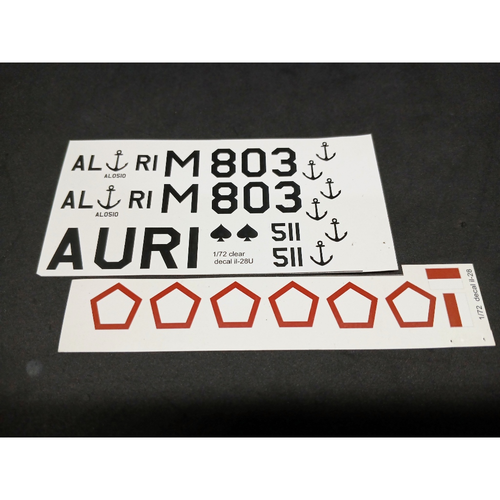 Jual Waterslide Decal Pesawat Bomber Ilyushin Il-28 Skala 72 TNI AL ...