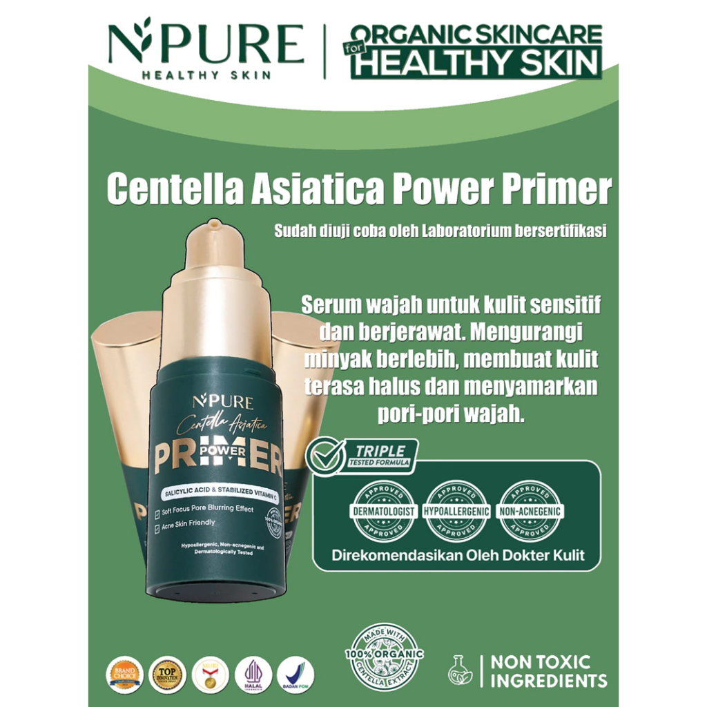 Jual NPURE Centella Asiatica Power Primer / Base Makeup / Blurring ...