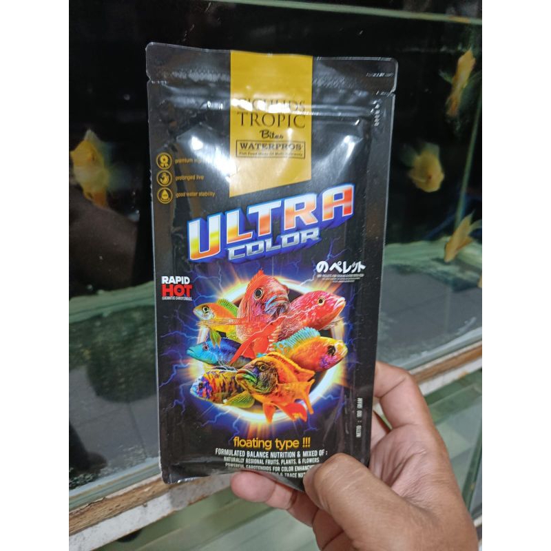 Jual Pelet Ikan Hias Waterpros Ultra (Membuat African Cichlid Penuh Warna) Kemasan 100 Gram ...