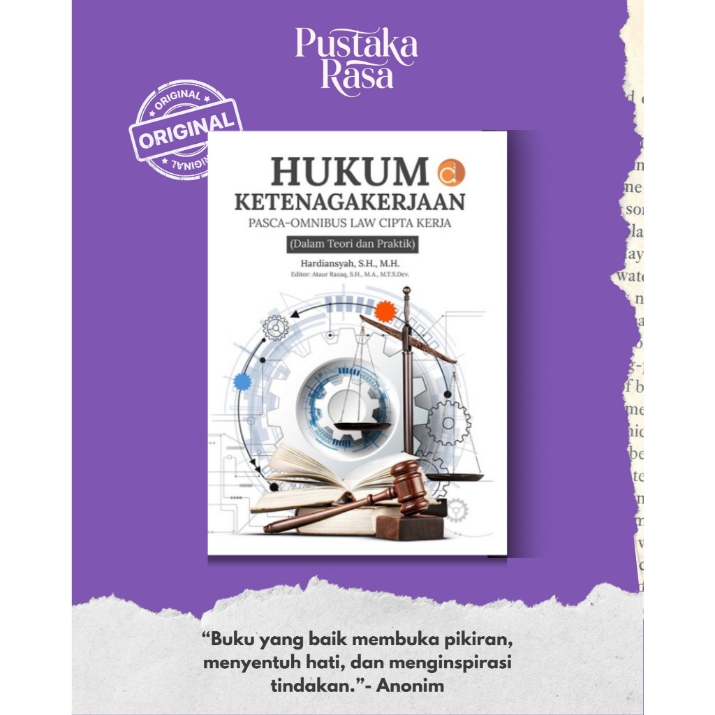 Jual PUSTAKA RASA - Buku Hukum Ketenagakerjaan Pasca Omnibus Law Cipta ...
