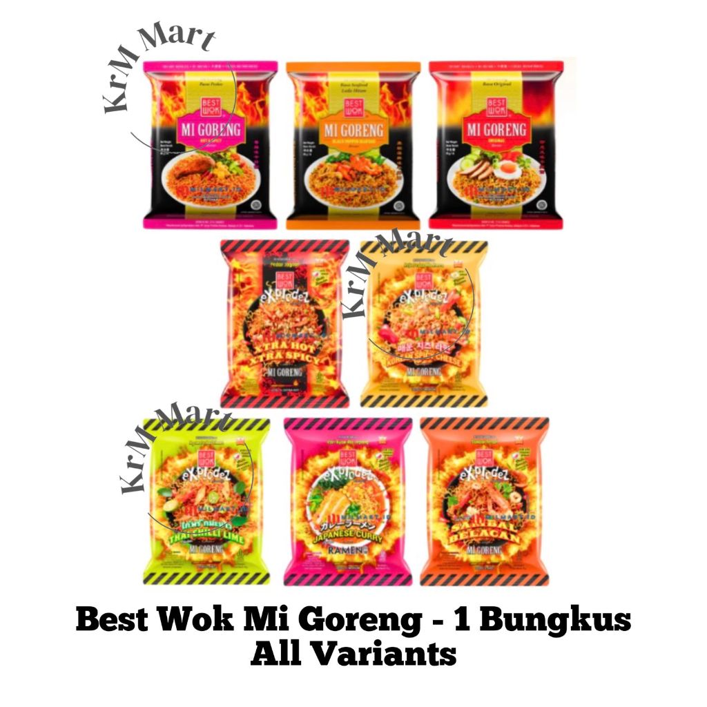 Jual Best Wok Mie Instan 1 bungkus All Varian mi rasa goreng original ...