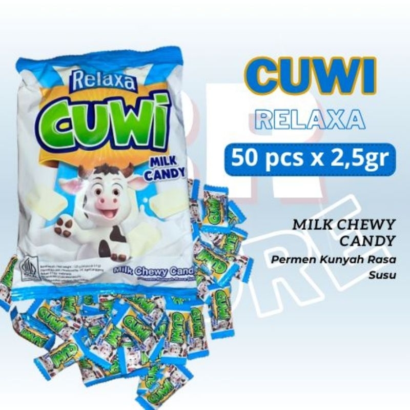 Jual Permen Relaxa Cuwi Milk Original & Stroberi (50 pcs) | Shopee ...