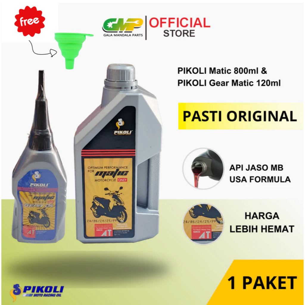 Jual Paket Oli Pikoli Matik 800ml Scooter Matic Vario Beat Scoopy Mio ...