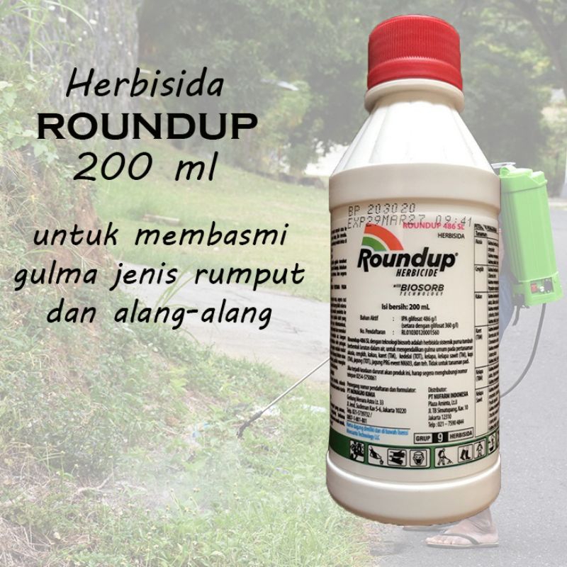 Jual Roundup 200ml original Pembasmi Rumput - Obat Rumput - Herbisida ...