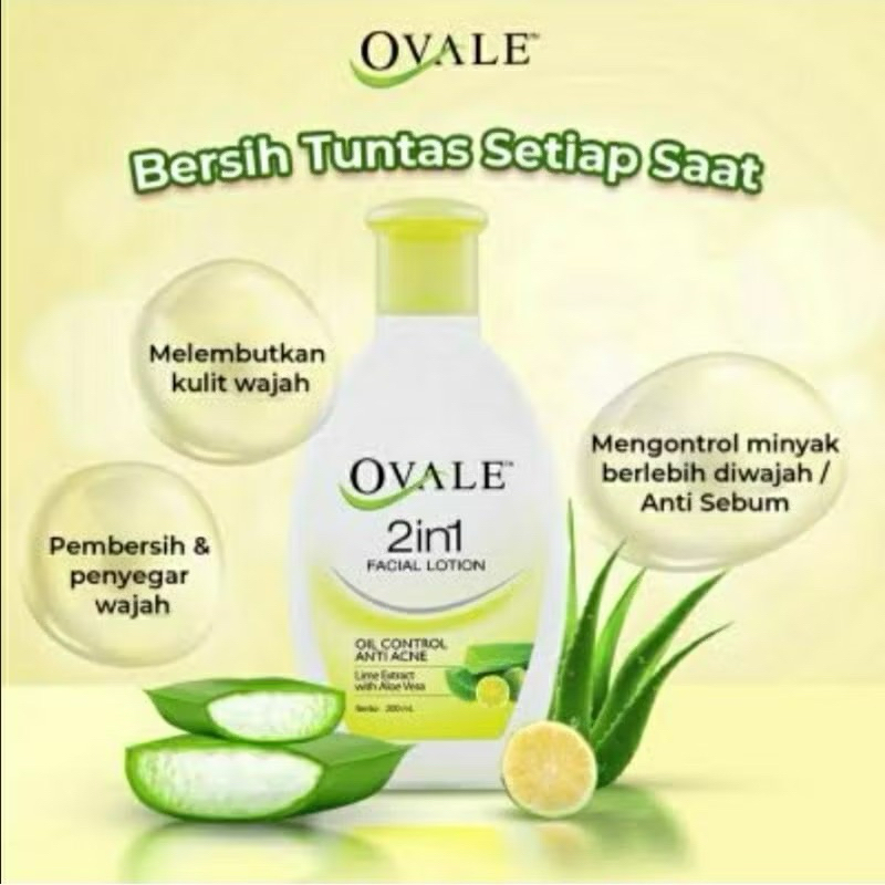 Jual OVALE 2IN1 FACIAL LOTION(OIL CONTROL ANTI ACNE)100ML | Shopee ...