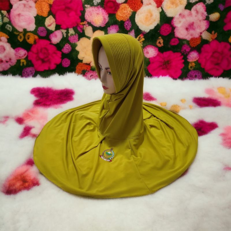 Jual Jilbab pso Persit terbaru warna hijau / jilbab pso Persit lemon ...