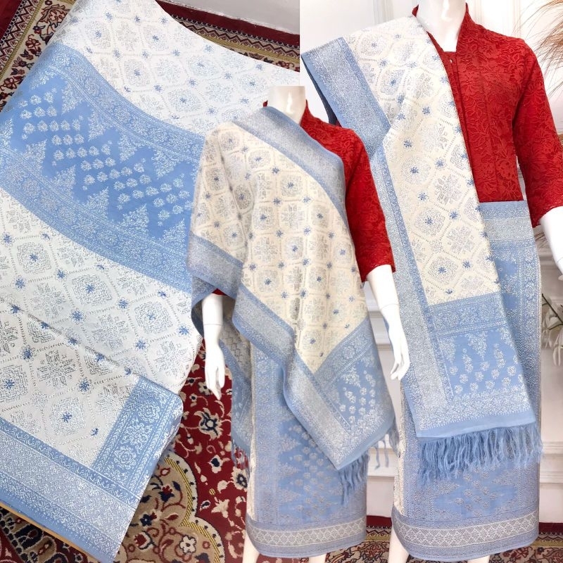 Jual SONGKET PANCAWARNA ICE BLUE TERLARIS | Shopee Indonesia