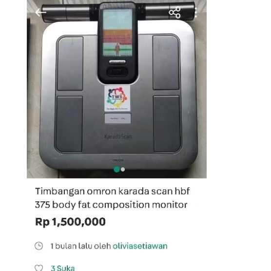 Jual timbangan omron karada scan | Shopee Indonesia