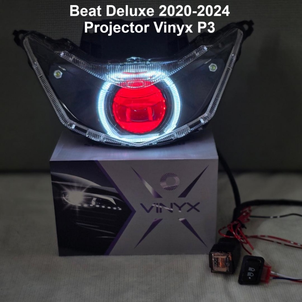 Jual Projector BiLED Vinyx P3 Custom Batok Rumah Lampu Motor BEAT ...