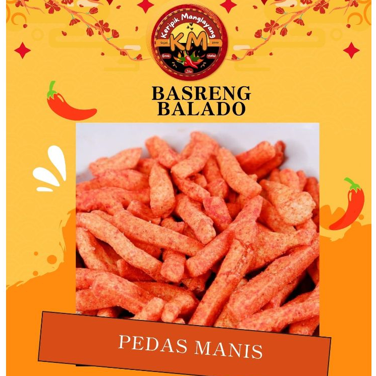 Jual 1 Kg - Basreng Sultan Bandung Varian Rasa Balado | Shopee Indonesia