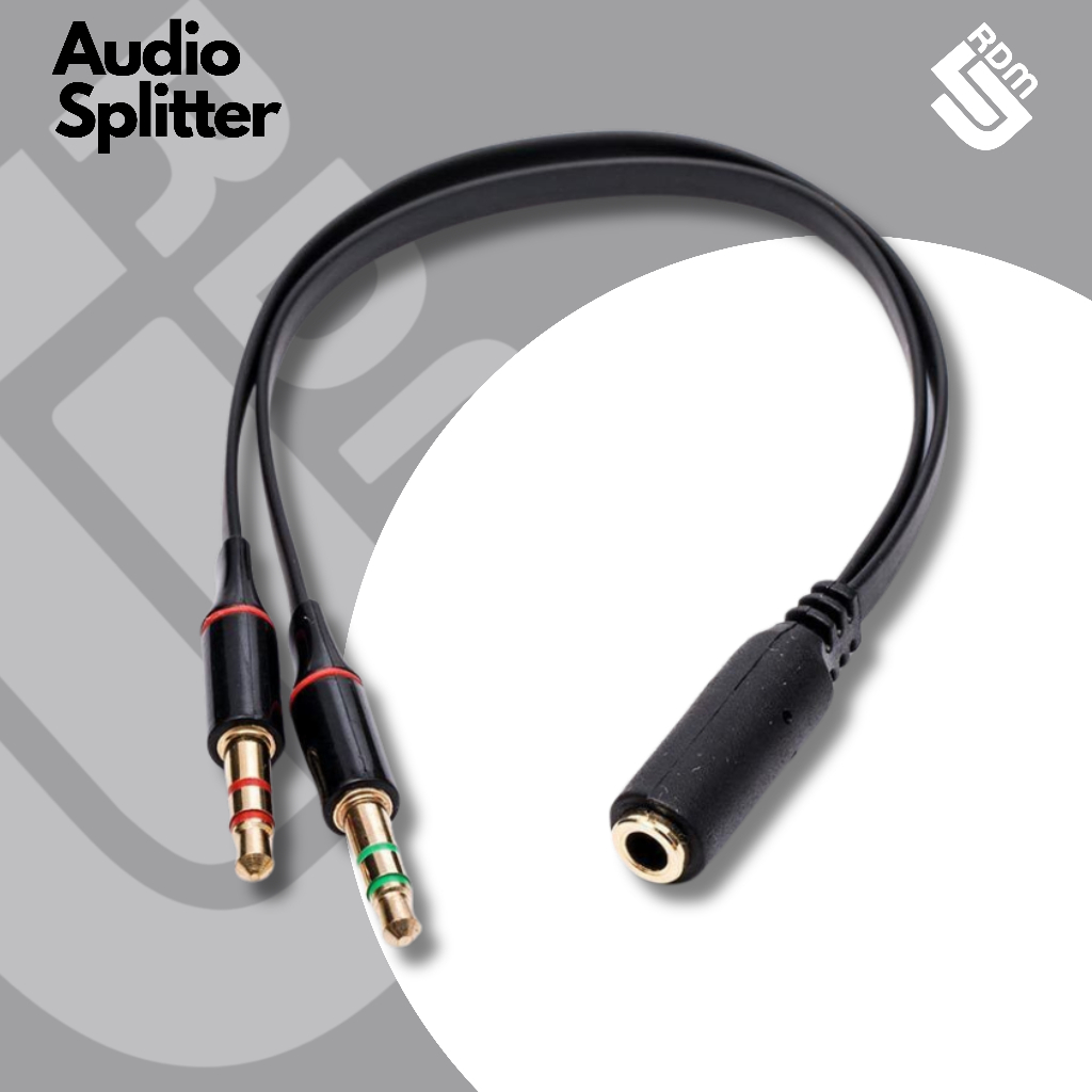 Jual Kabel Aux Audio Splitter 3.5mm female to 2 male | Shopee Indonesia