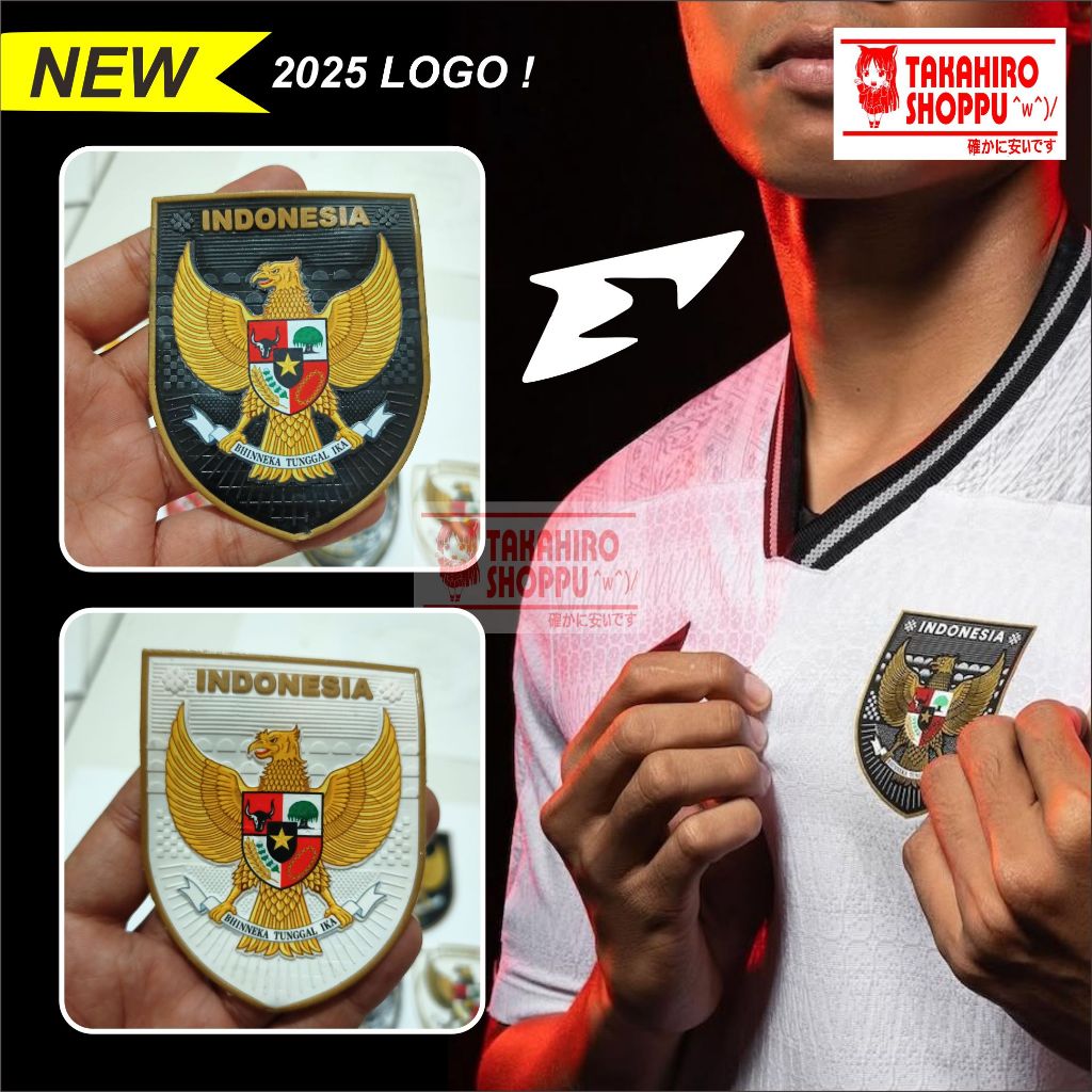 Jual Logo Timnas NEW 2025! 3D Timbul Bahan Karet Rubber / Logo Terbaru ...