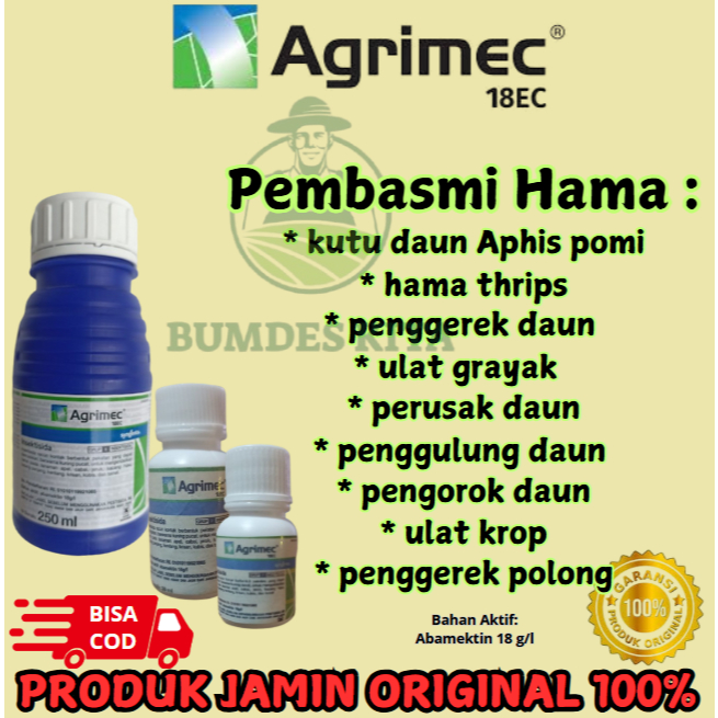 Jual AGRIMEC 18EC 100 ML ORI SYNGENTA INSEKTISIDA PEMBASMI HAMA TRIPS KUTU KEBUL | Shopee Indonesia